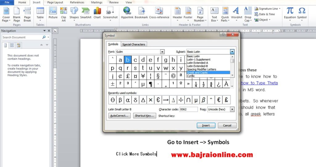 How to Type Uppercase Delta in MS Word - Bajrai Online Solutions