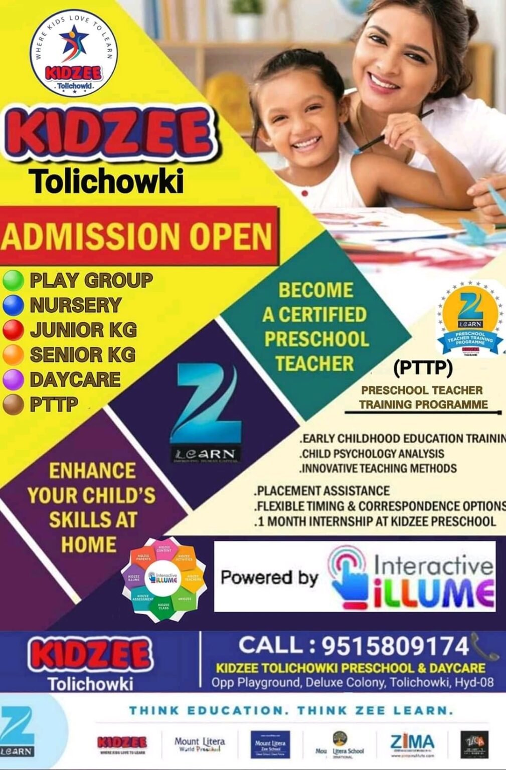 Kidzee Tolichowki Admissions open 2021-2022 - Bajrai Online Solutions